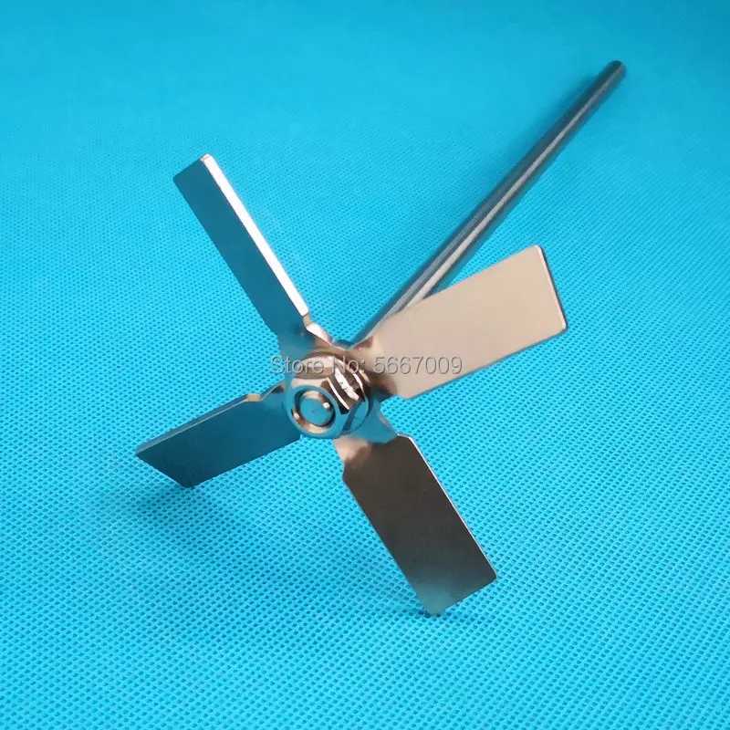 1set-lab-stainless-steel-four-leaf-paddle-stirrer-cross-blade-with ...