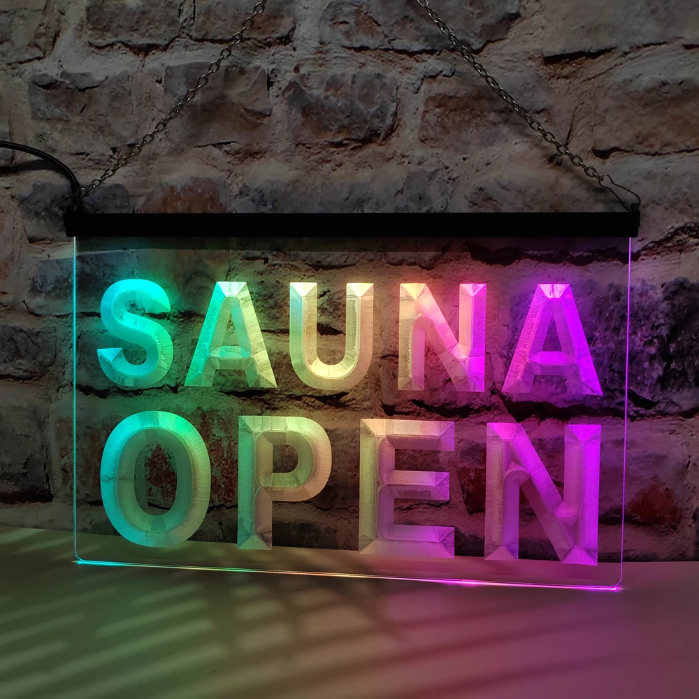 SAUNA NEON SIGN: The Real Impact of This LED Light on Home Spa Ambiance ...