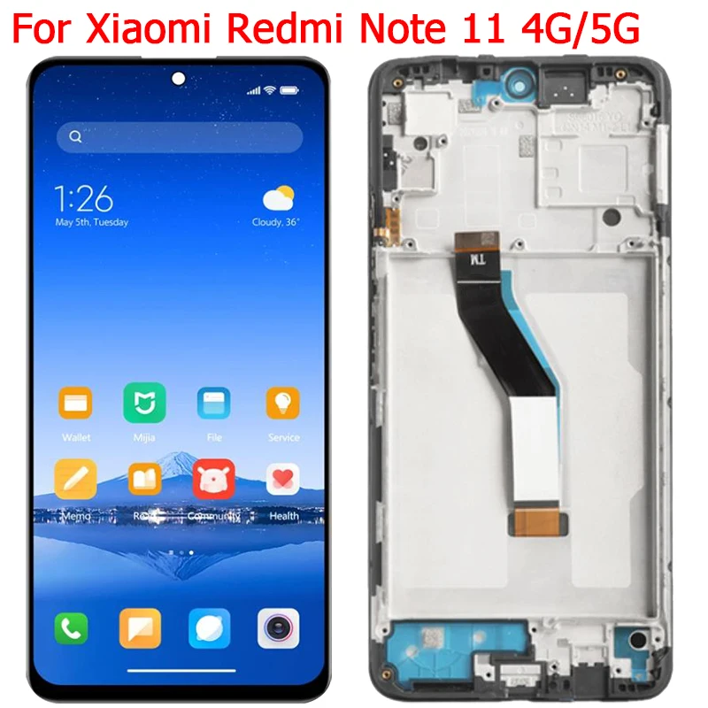 Original-For-Xiaomi-Redmi-Note-11-Display-Amoled-LCD-Frame-For-Redmi ...