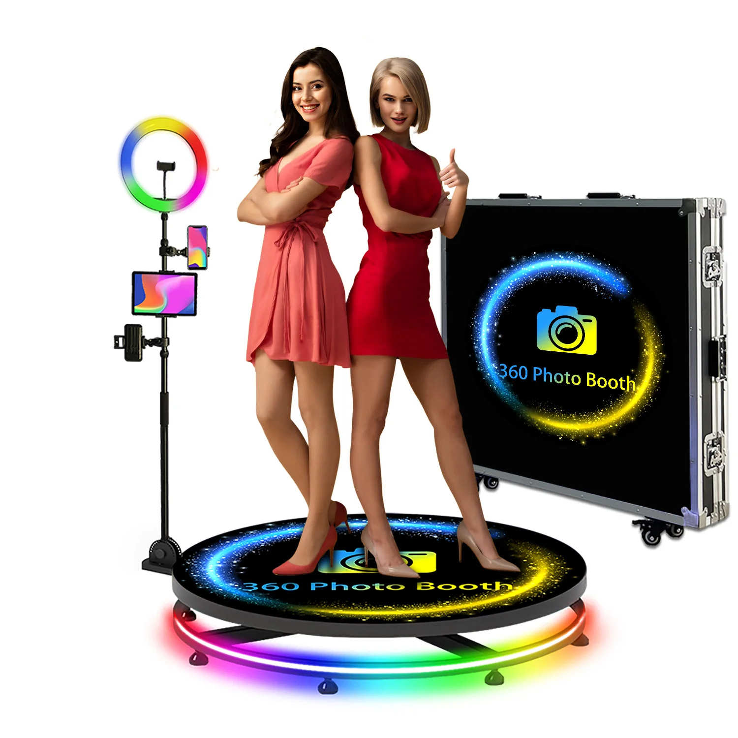 Portable 360 Photo Booth Automatic Rotating Selfie 360 Camera