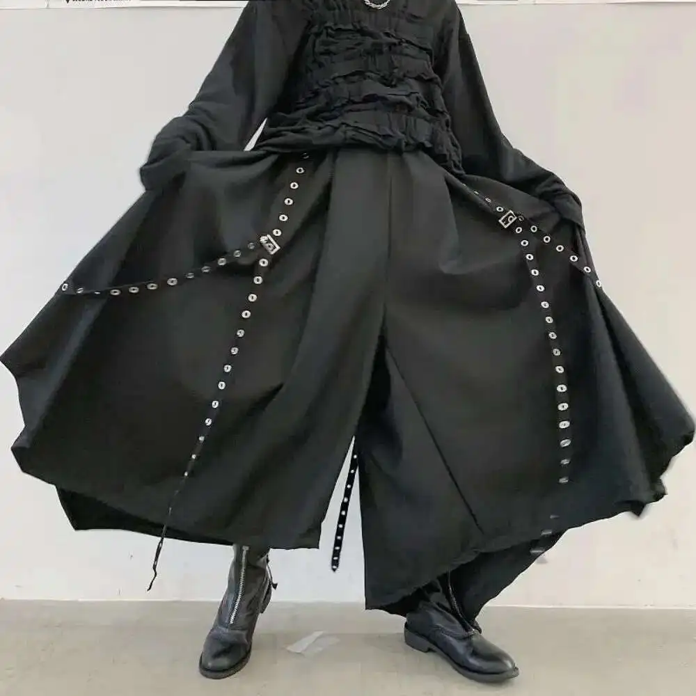 Pantalones nuevos para hombre, ropa de calle japonesa, cinta para ...