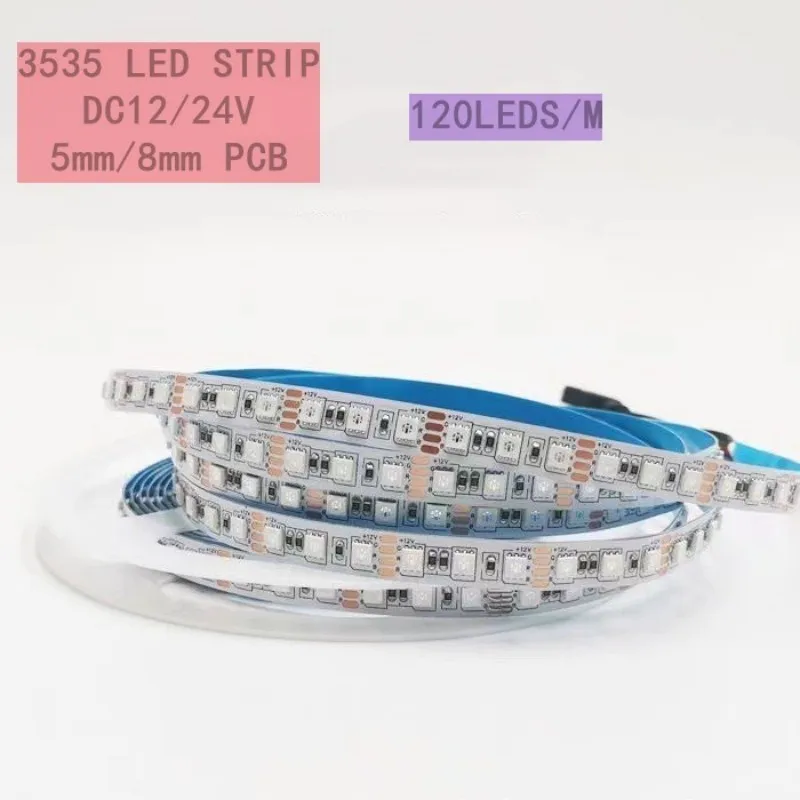 DC 12V 24V 5mm 8mm Width PCB 3535 SMD 10mm 5050 SMD RGB LED Strip ...