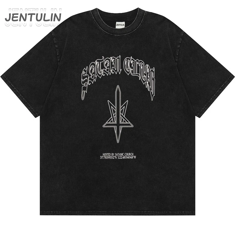 Harajuku-Streetwear-Men-s-Clothing-Satan-Club-Print-Graphic-Washed-Tee ...