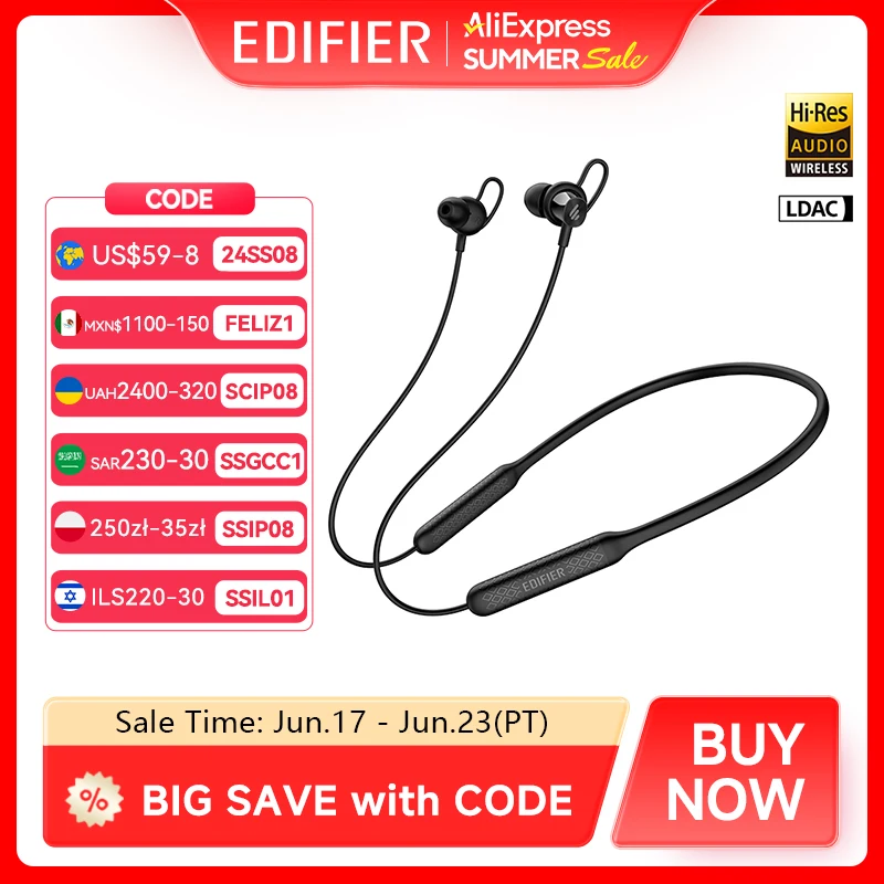 Edifier-W210BT-Neckband-Bluetooth-Earphones-Magnetic-Type-Sport-Earbud ...