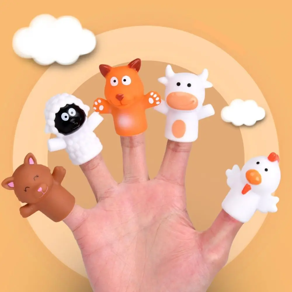 Educational-Toy-Mini-Animal-Hand-Puppet-Colorful-Montessori-Doll-Finger ...