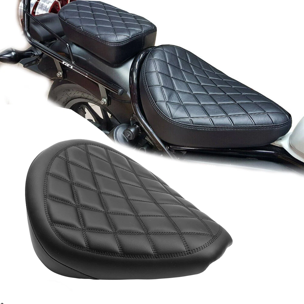 Motorcycle Black Front Rider Driver Solo Seat Cushion For Honda Rebel ...
