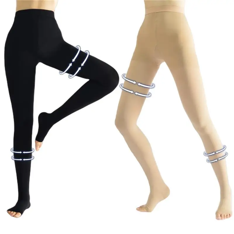 Open-Toe-Compression-Thigh-High-Pantyhose-20-30mmHg-Graduated-Medical ...