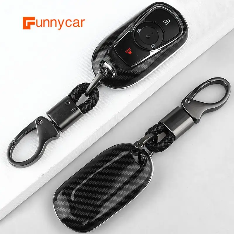 Carbon-Fiber-ABS-Car-Remote-Key-Case-Cover-Holder-For-Buick-Encore ...