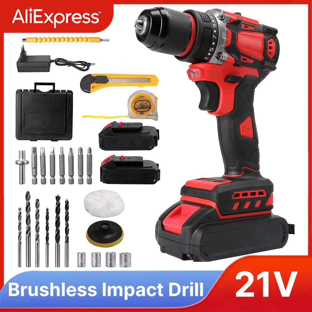 21V-Brushless-Cordless-Impact-Drill-Highpower-Electric-Drill-3200rpm ...