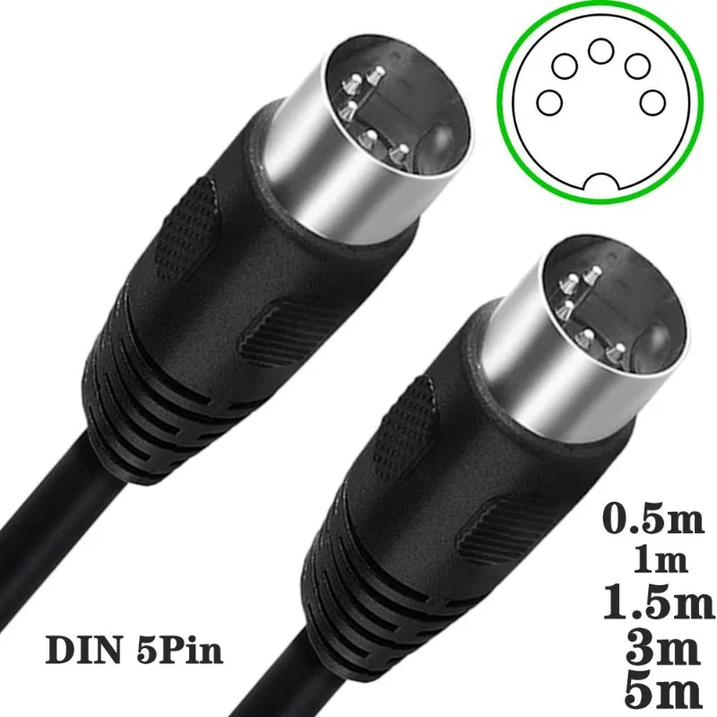 Male-to-Male-MIDI-5-Pin-Plug-to-5-Pin-DIN-Audio-Extension-Male-Cable ...