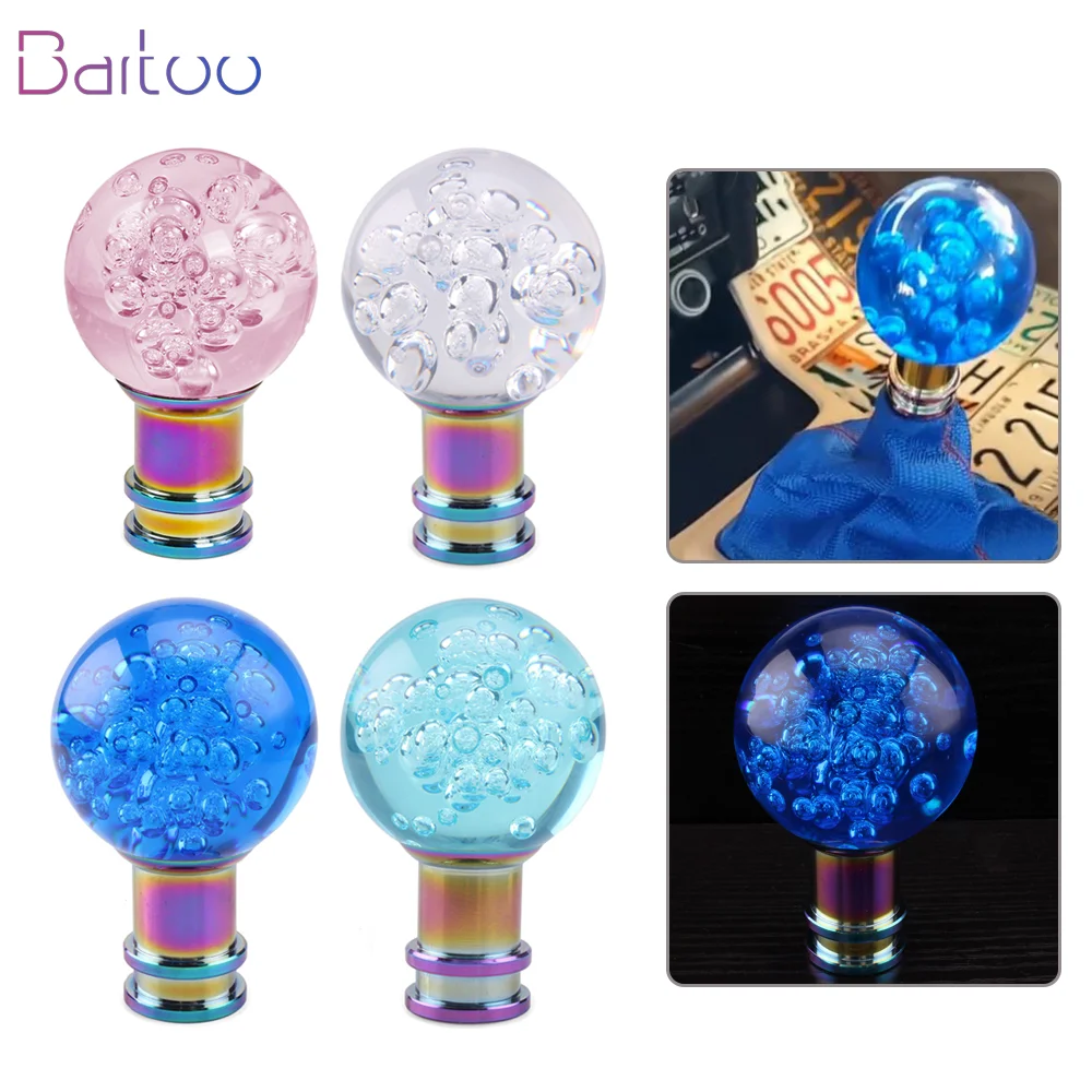 Universal Car Manual Crystal Transparent Bubble Shift Knob Vifrificatio ...