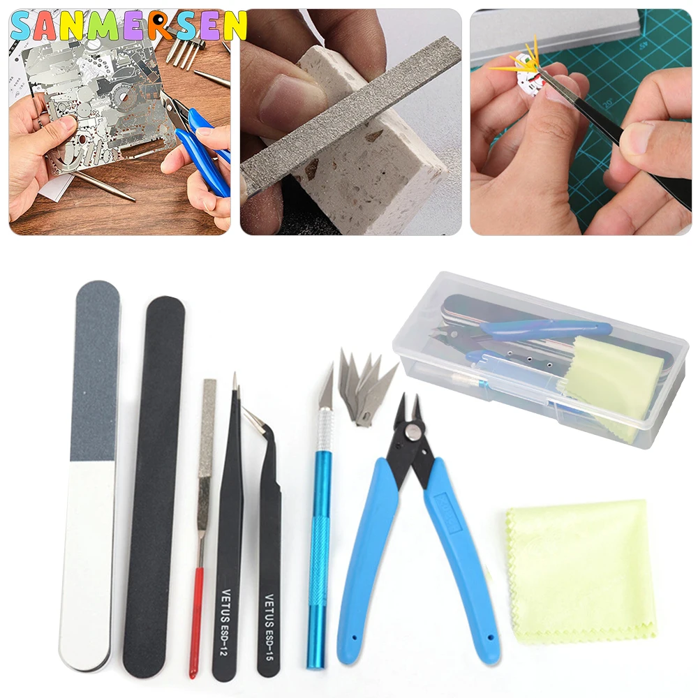 9Pcs-Set-Model-Tools-Kit-Professional-Hobby-Building-Tool-Kit-Modeler ...