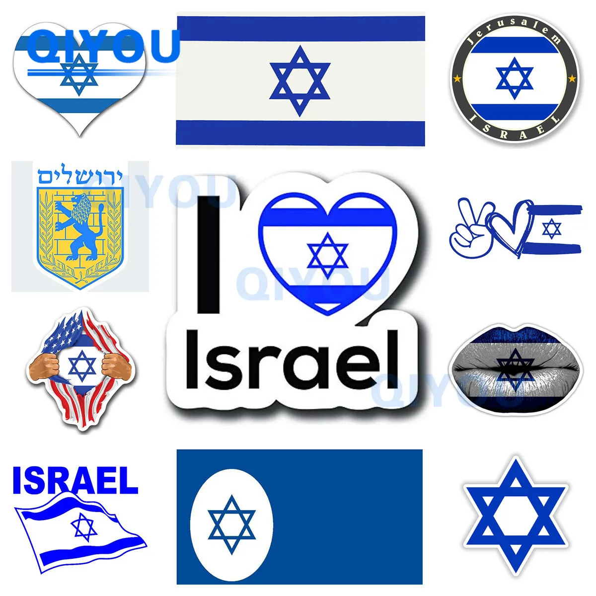 Israel-Flag-Car-Sticker-Coat-of-Arms-City-Flag-Israel-Stickers-Suitable ...
