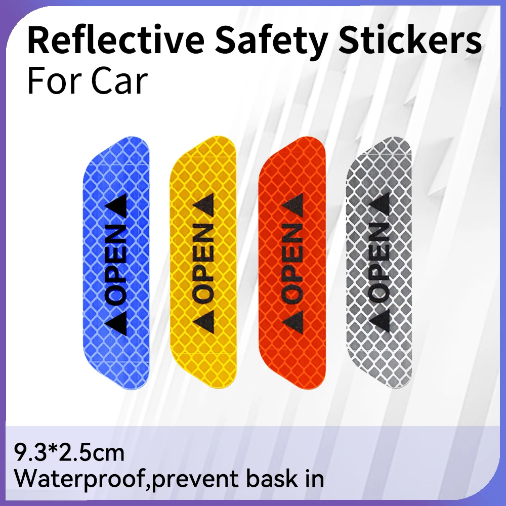 4pcs Hot Sale Personality Car Stickers Body Reflective Safety Stickers ...