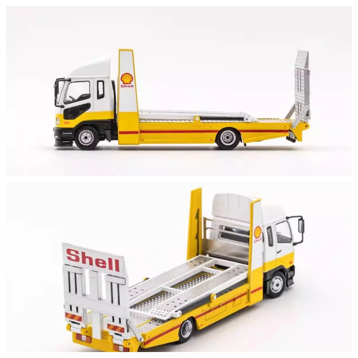 GCD-1-64-Fuso-Fighter-2017-Double-deck-tow-truck-SHELL-Diecast-Model ...