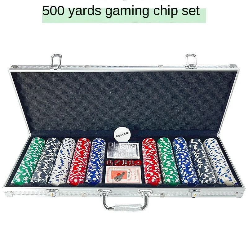 Baccarat Texas Poker Set tamaño 500 juego de fichas juego de caja de ...