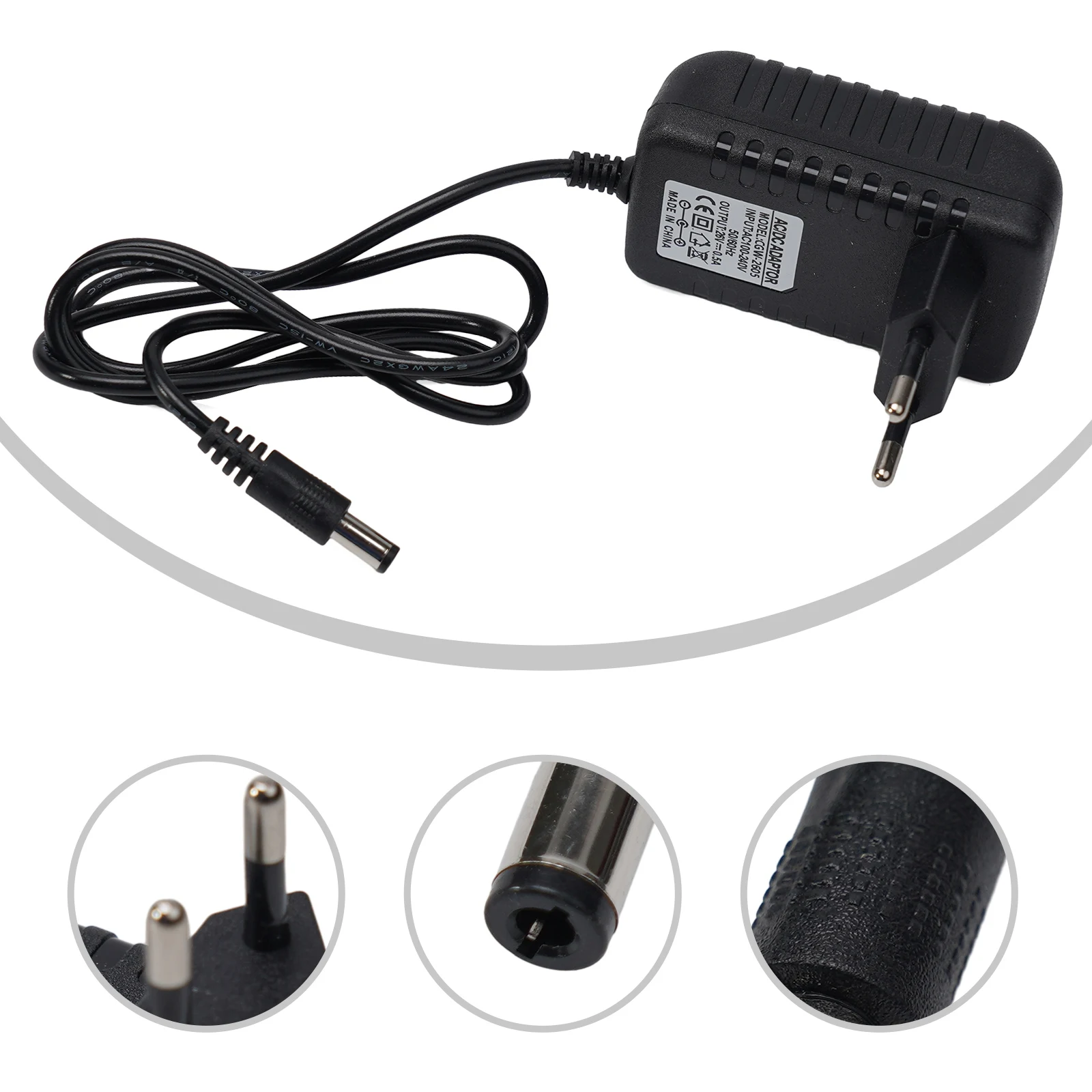 1pc Eu Charger Cable 5.5x2.1mm Connector 15.6W DC 26V 0.6A For Grundig ...