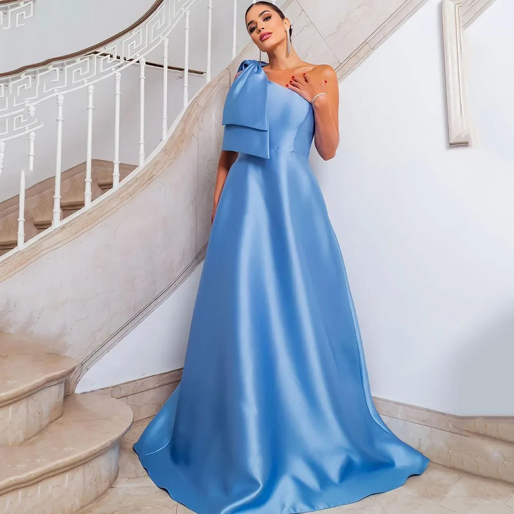 Msikoods-Blue-Satin-Saudi-Arabia-Prom-Dresses-One-Shoulder-Evening ...