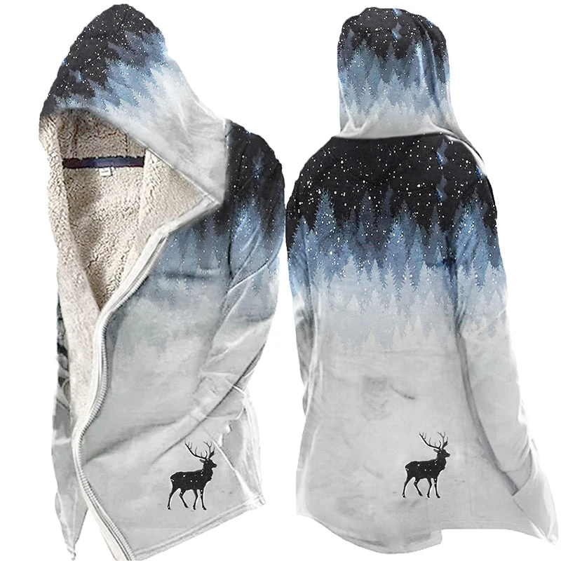 Men-s-Jacket-Thicken-Winter-Deer-Print-Gradient-Jackets-for-Men-Fleece ...