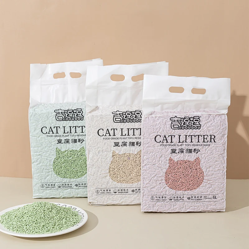 6L Tofu cat litter quickly clumping deep deodorized 2mm cat litter with ...