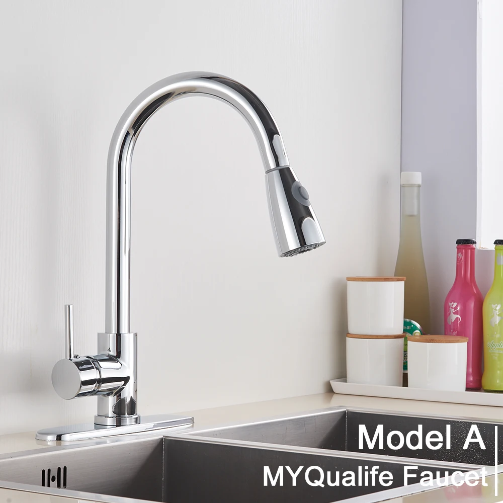 Stream & Spray Pull Out Kitchen Sink Faucet - FaucetBazaar 1