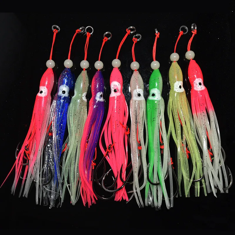 1pcs/pack fishing lure soft squid 12cm5.5g silicon gel skirt tentacle ...