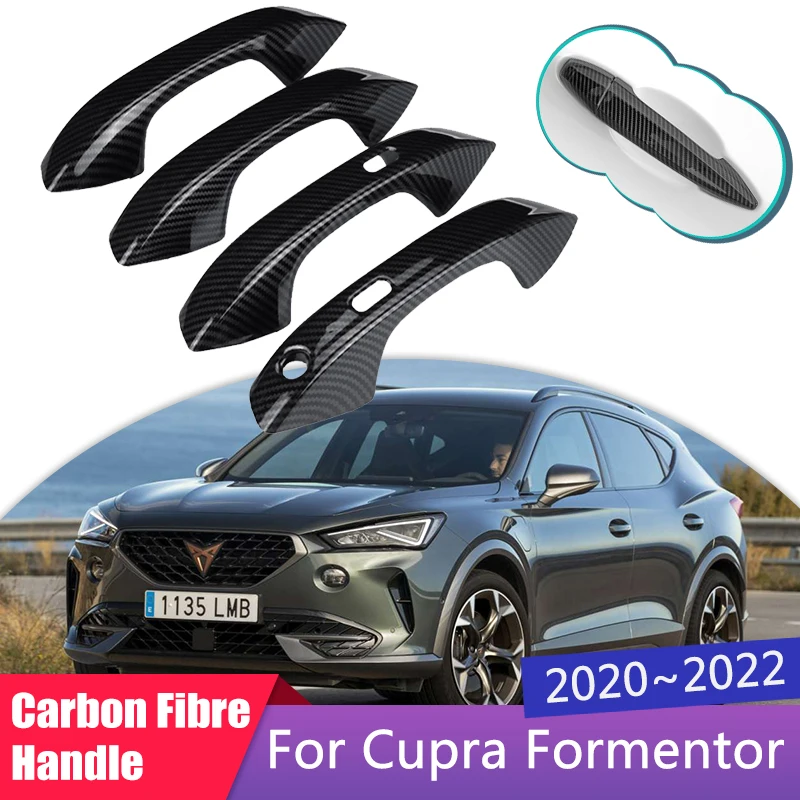 Carbon Fiber Outer Door Handle Cover for Cupra Formentor 2020 2021 2022 ...