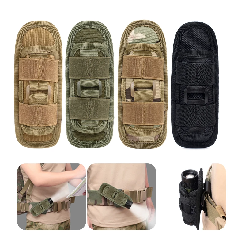 Flashlight-Pouch-Holster-Tactical-360-Degrees-Rotatable-Torch-Case-for ...
