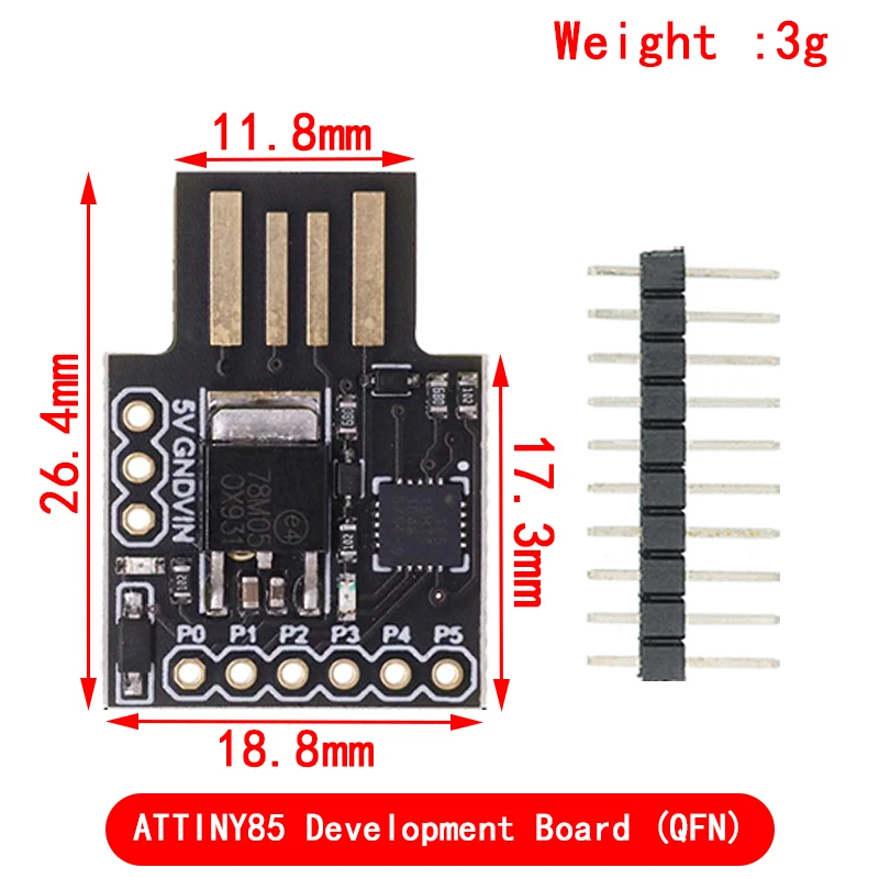 Micro Seiki Placa ATTINY85 Digispark Kickstarter Desarrollo Para ...