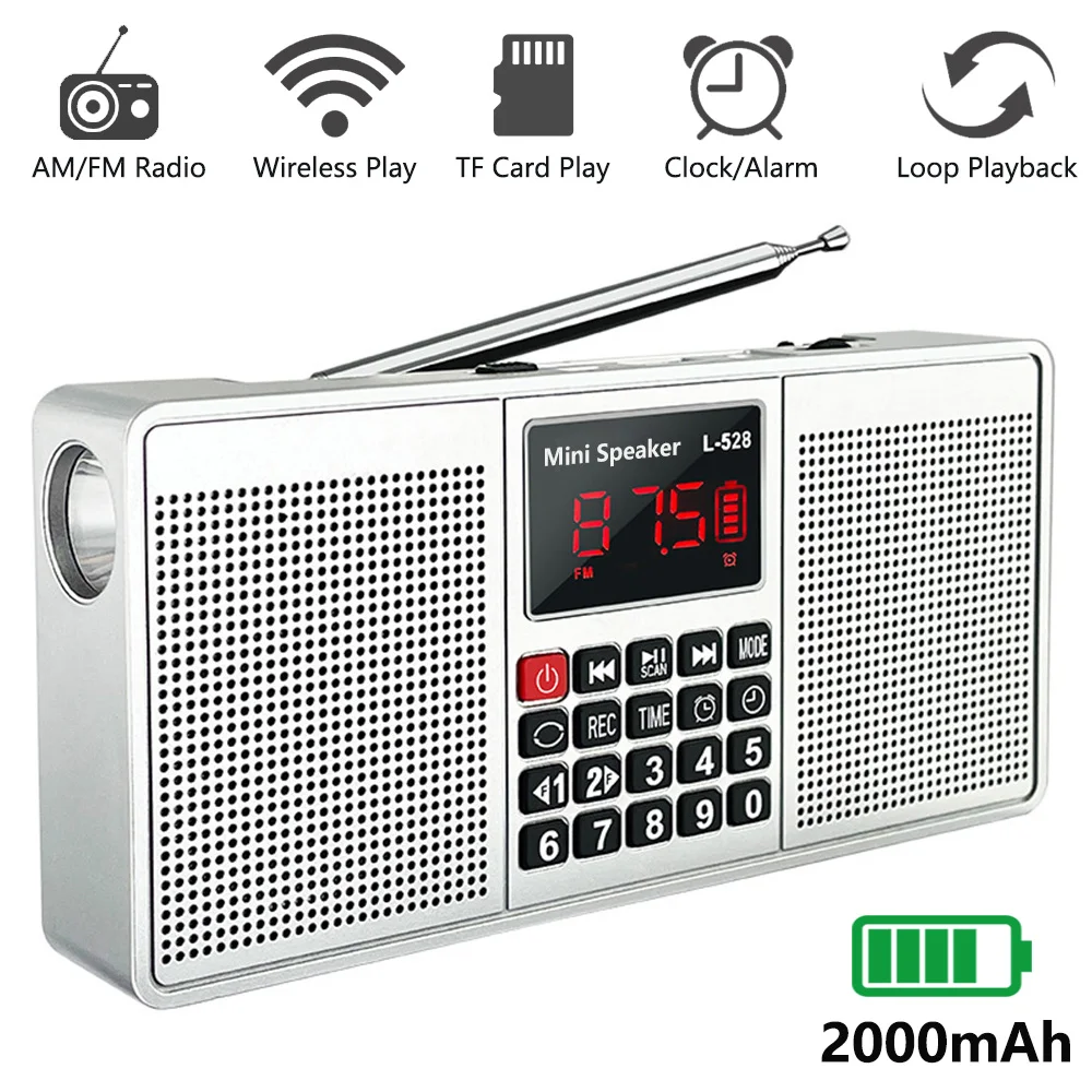 Portable-Stereo-FM-AM-Radio-Receiver-Wireless-Loudspeaker-MP3-Music ...