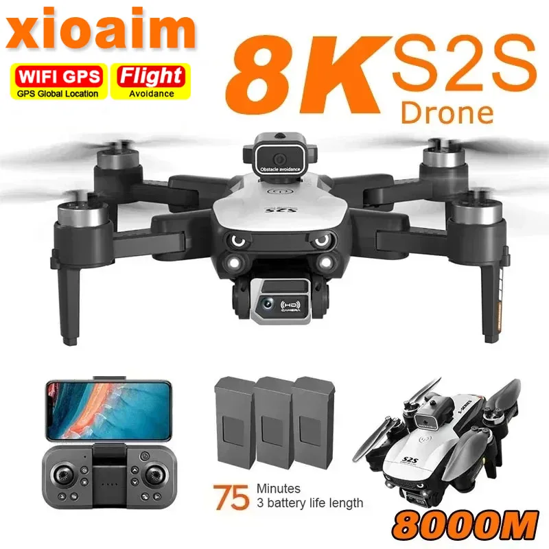 For-Xiaomi-S2S-8K-5G-GPS-HD-Aerial-Photography-Dual-Camera-Omnidirectional-Obstacle-Brushless ...