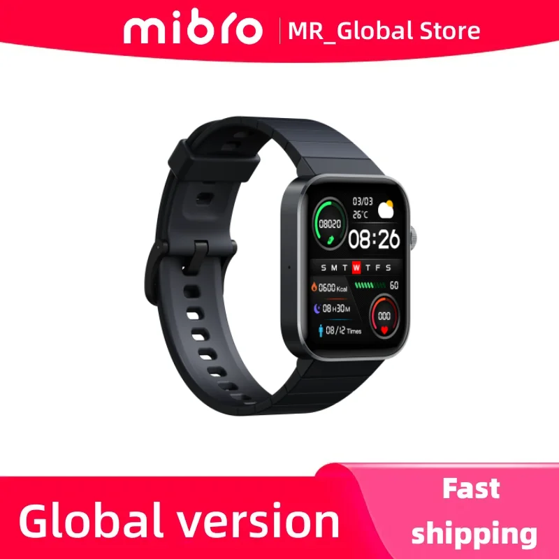 Mibro T1 Smartwatch Global Version Bluetooth Calling 1.6Inch AMOLED HD ...