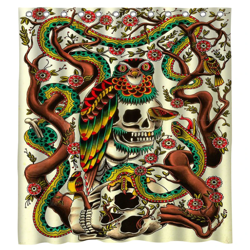 American Traditional Skull Tattoo Designs