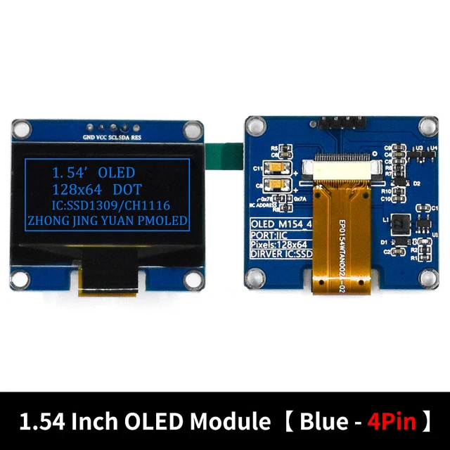 1.54 inch OLED Module 1.54" 12864 Screen LCD LED Display Module 128*64 SSD1309 SPI/IIC I2C ...