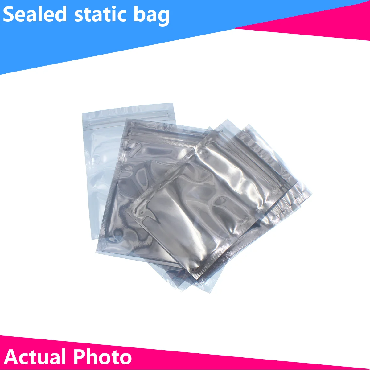 100PCS-Antistatic-Aluminum-Anti-Static-Bag-Ziplock-Bags-Resealable-Anti ...