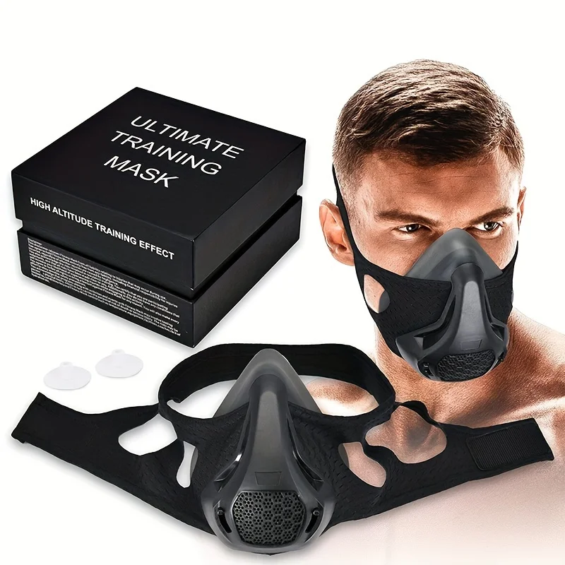 1 x Sports Mask, Adjustable Oxygen Fitness Training Oxygen Blocking ...