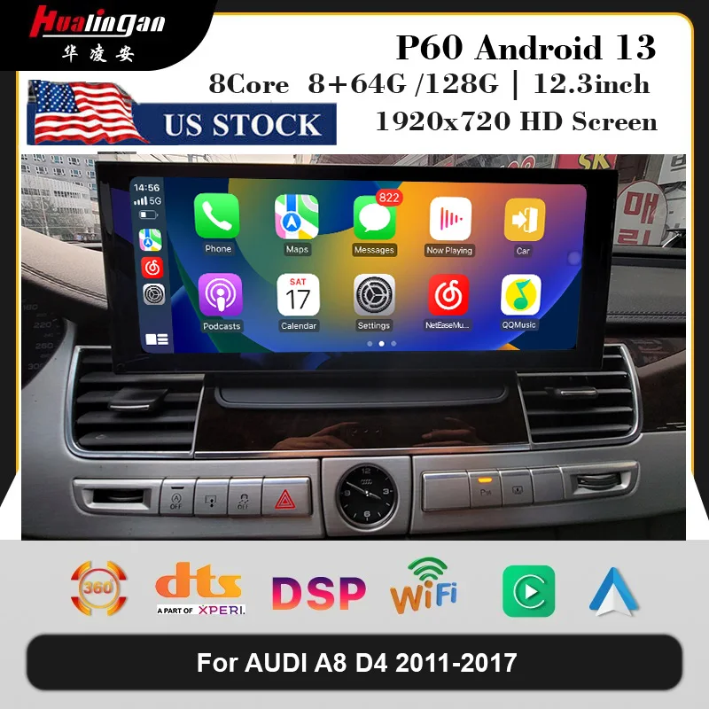 12-3-inch-for-Audi-A8-D4-2011-2012-2013-2014-2017-Android-13-car ...