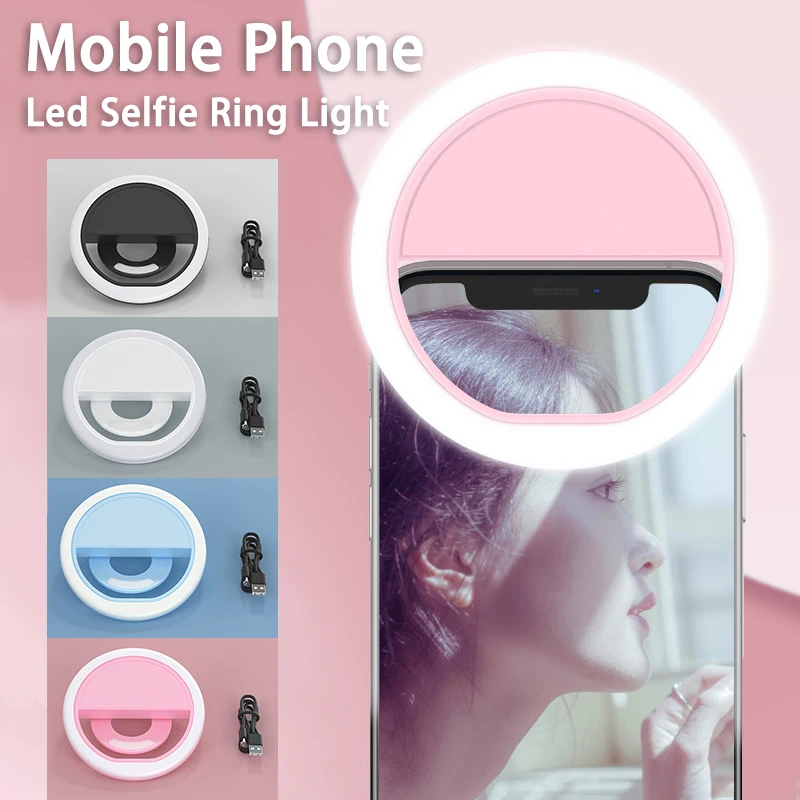 USB-Rechargeable-LED-Mobile-Phone-Selfie-Ring-Light-Lens-Fill-Light ...