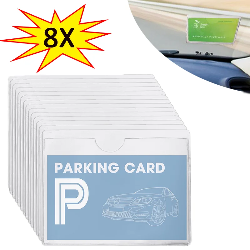 Card-Cover-Plastic-Self-Adhesive-Windshield-Clear-Card-Holder ...