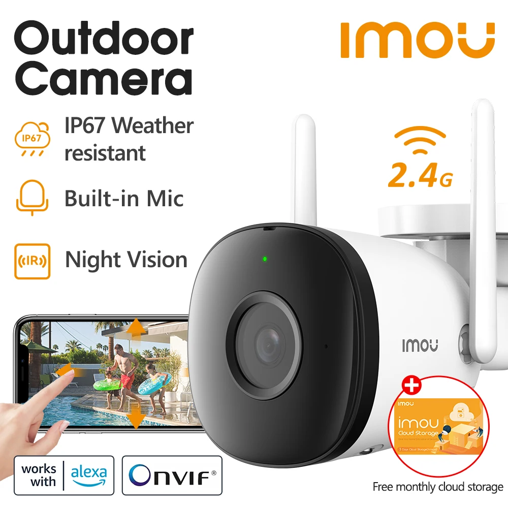 IMOU-Wifi-Outdoor-Camera-Bullet-2C-2MP-Surveillance-IP-Camera-Automatic ...