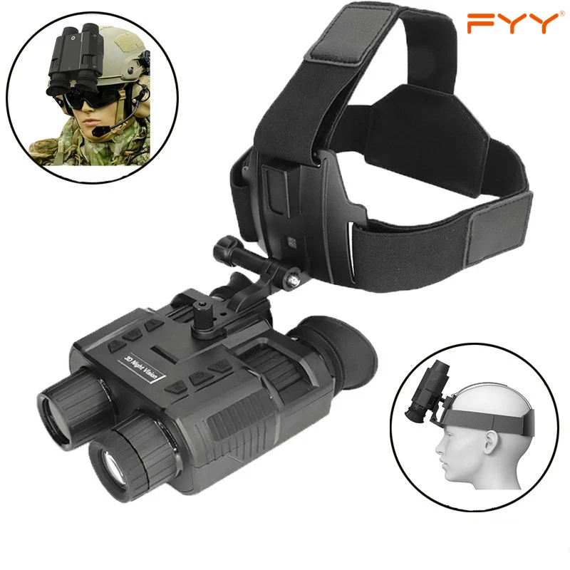 NV8000 Dual Screen Night Vision Binoculars Naked Eye 3D Viewing ...