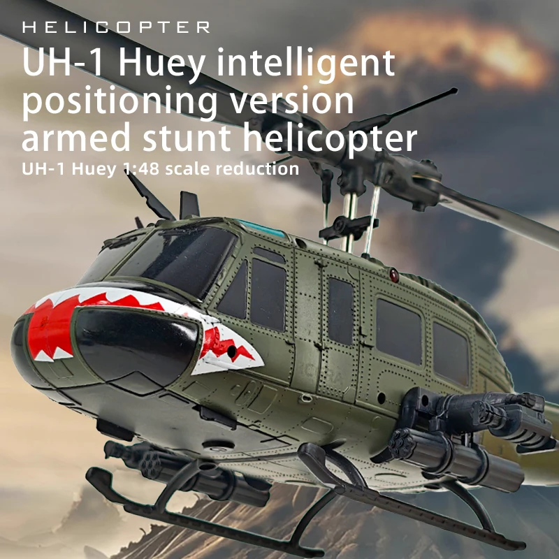 1/48 UH-1 RC Helicopter C032 2.4Ghz 6CH Flybarless Aileronless Stunt ...
