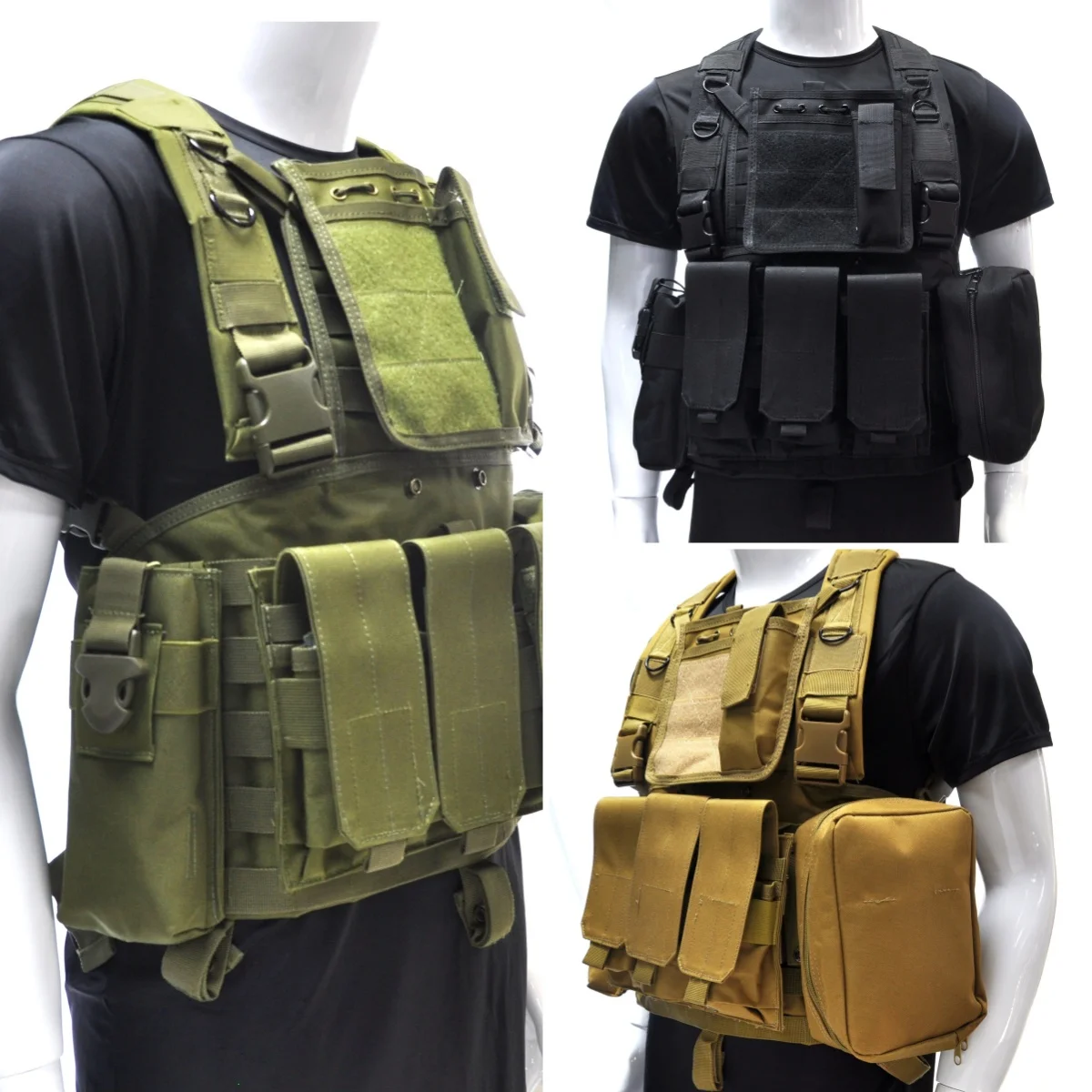 Tactical-Vest-Molle-Plate-Carrier-Magazine-Pouch-Airsoft-Paintball-CS ...