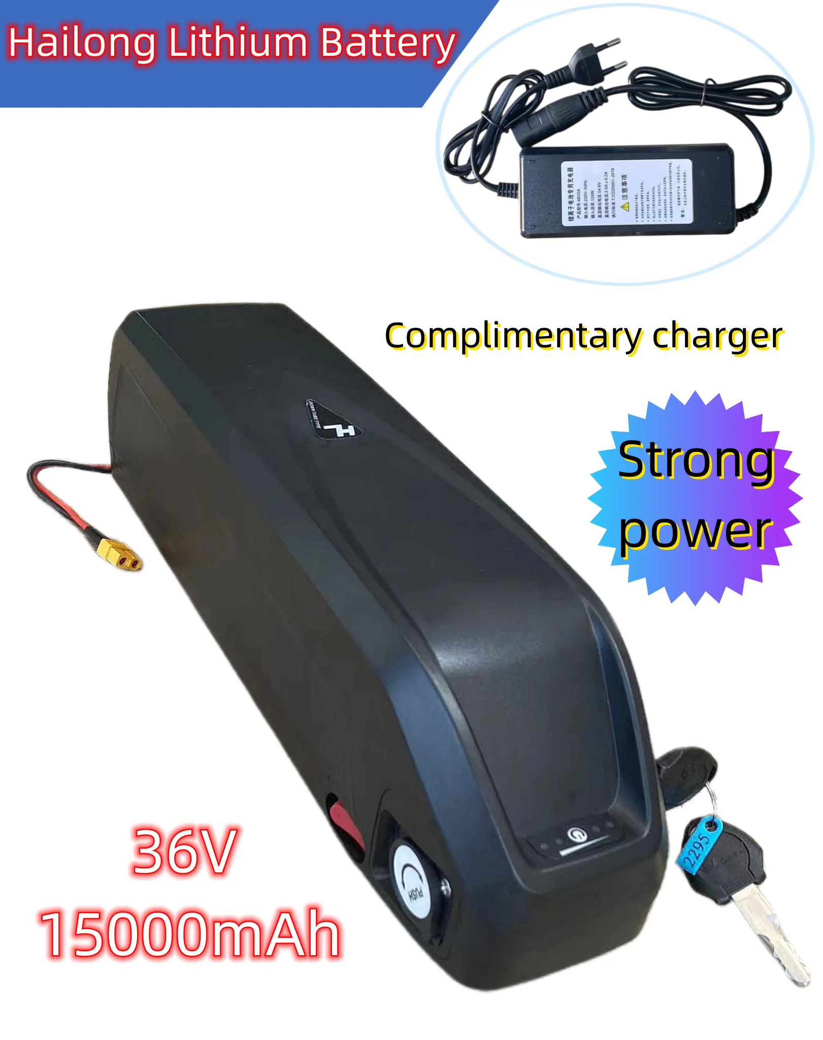 36V 15000mAh For Hailong Battery 350W 500W 750W 1000W Motor BBS02 BBS03 ...