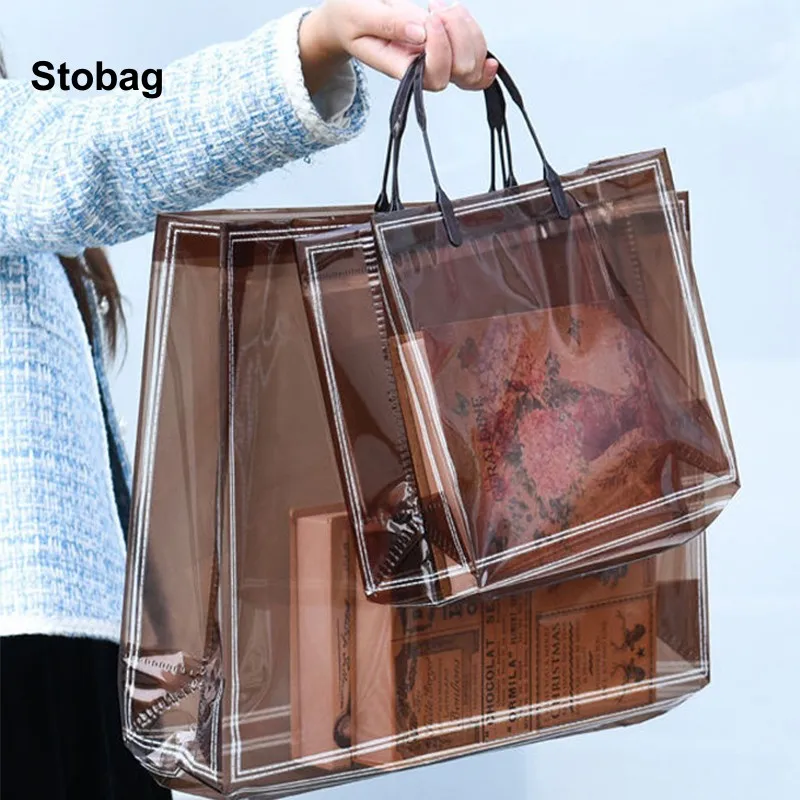 StoBag bolsas de mano transparentes de PVC para mujer, embalaje de ...