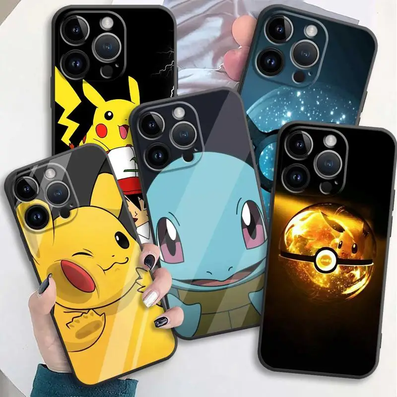 Cute-Pokemon-Pikachu-Squirtle-Paste-Phone-Case-for-iPhone-14-11-13-12 ...