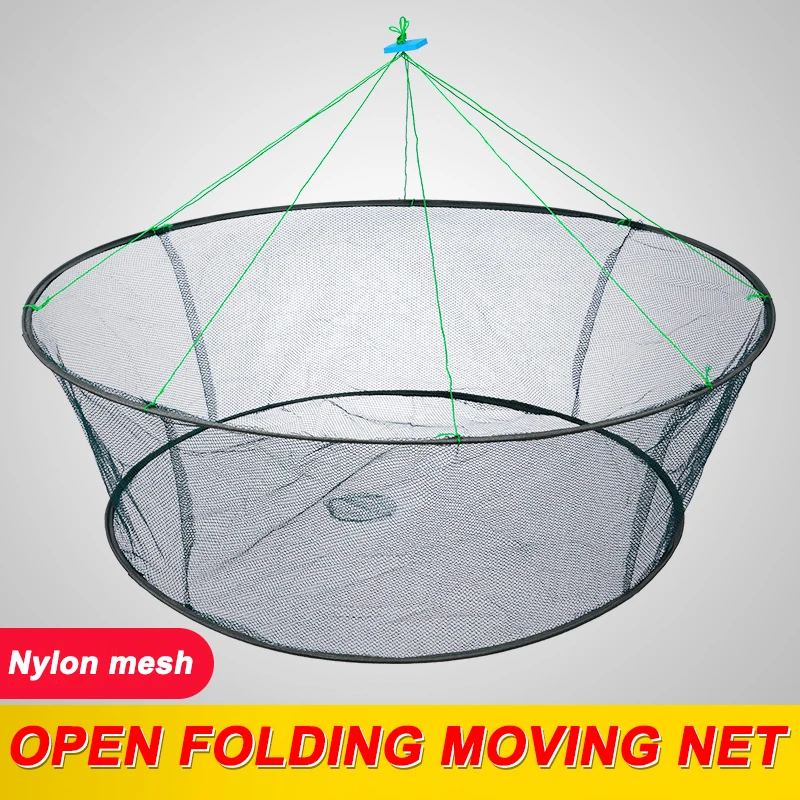 80CM-Loose-Mouth-Folding-Drop-Fishing-Net-Catcher-Tank-Casting-Network ...