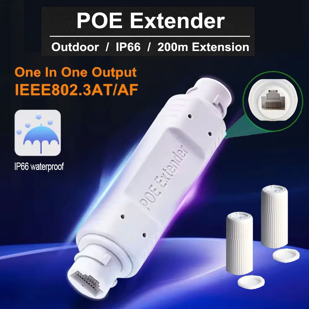 POE-Extender-Repeater-Waterproof-Extension-POE-injector-Adapter-IEEE802-3at-af-Plug-Play-for-PoE ...