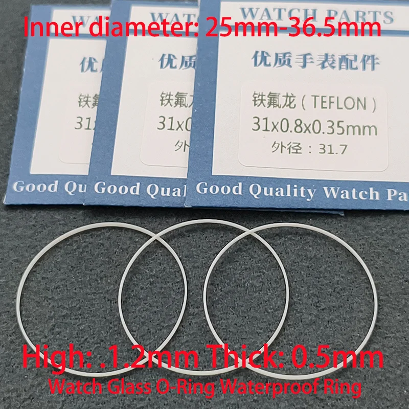 Anillo tórico de cristal para reloj de 25mm-36,5mm de diámetro, anillo ...