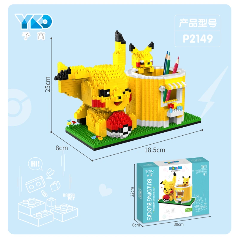 Cartoon-Pokemon-Micro-Building-Blocks-Pen-Container-Holder-Diamond ...